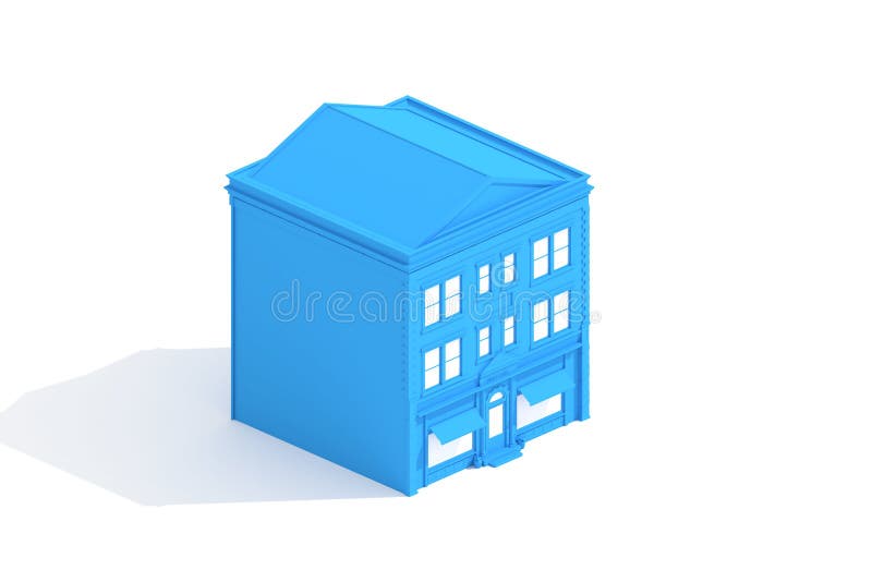Home Building 3d Render on White Background Stock Illustration ...
