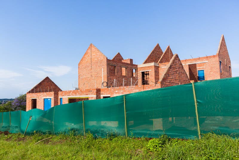 Home Building Structure Halfway Stock Image - Image of boundary, layout ...