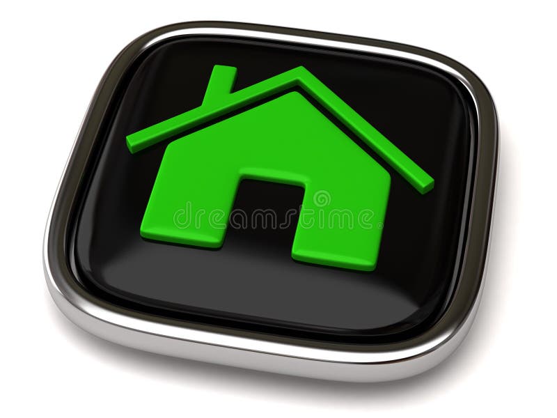 Home Web Button Colored Set Stock Vector - Illustration of glass, green ...