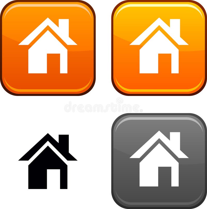 Home button. stock vector. Illustration of icons, buttons - 14075503