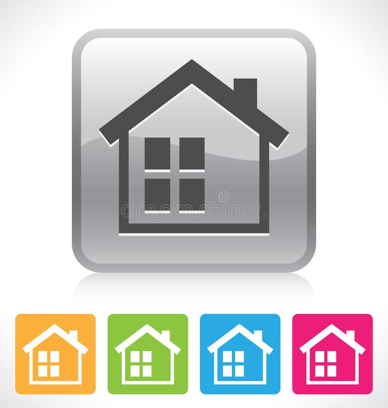 Home internet button set stock vector. Illustration of home - 6657301