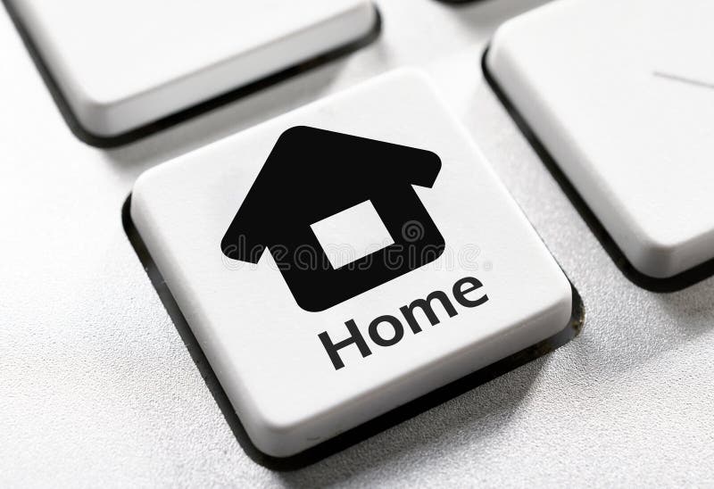 Enter Button with Home on Computer Keyboard Stock Image - Image of data ...