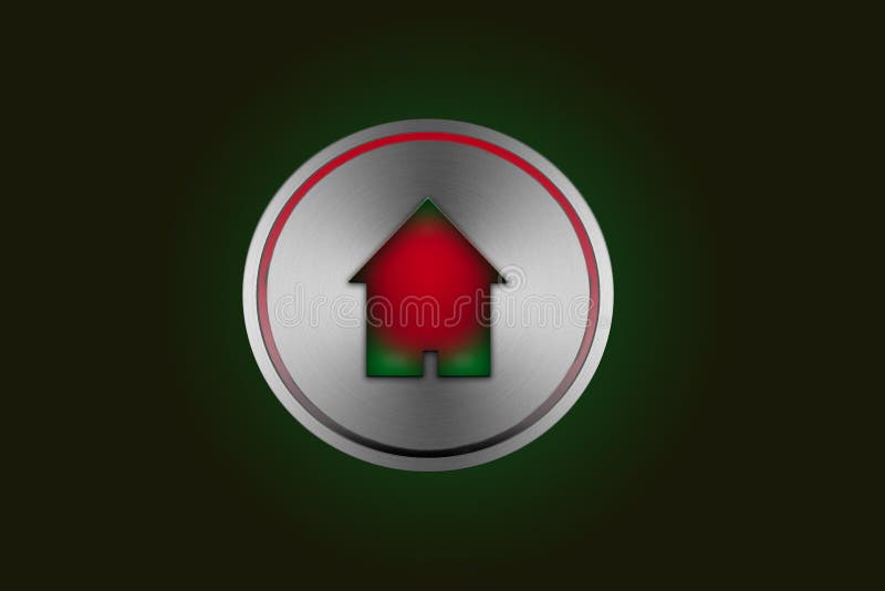 Home button icon stock illustration. Illustration of button - 23809353