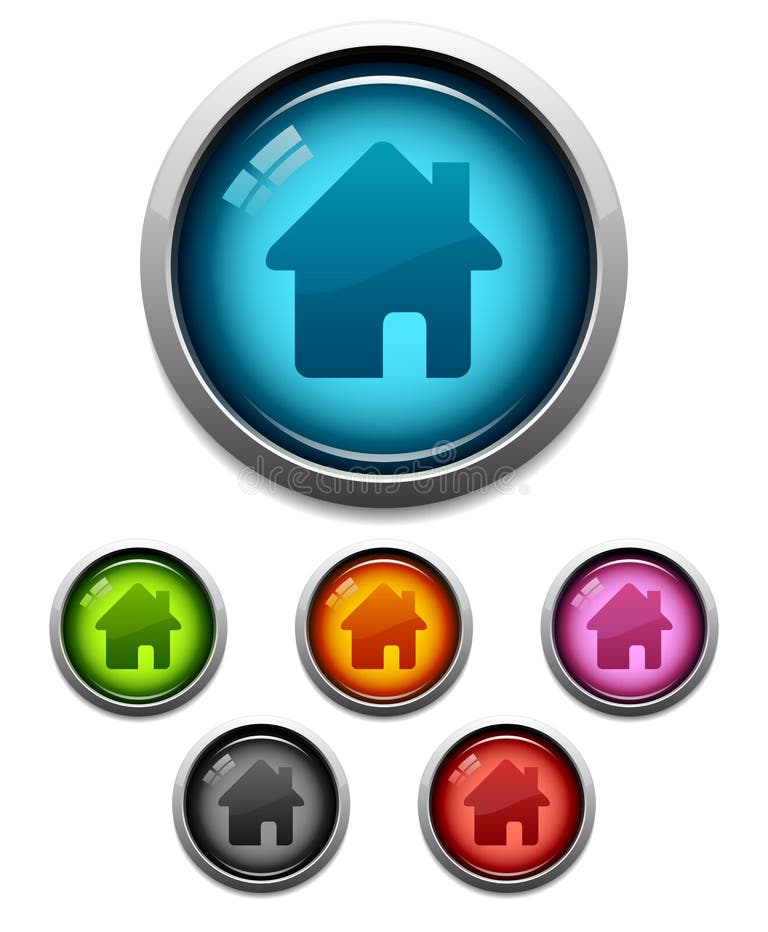 Glossy Blue Home Button Icon Stock Illustrations – 1,577 Glossy Blue ...