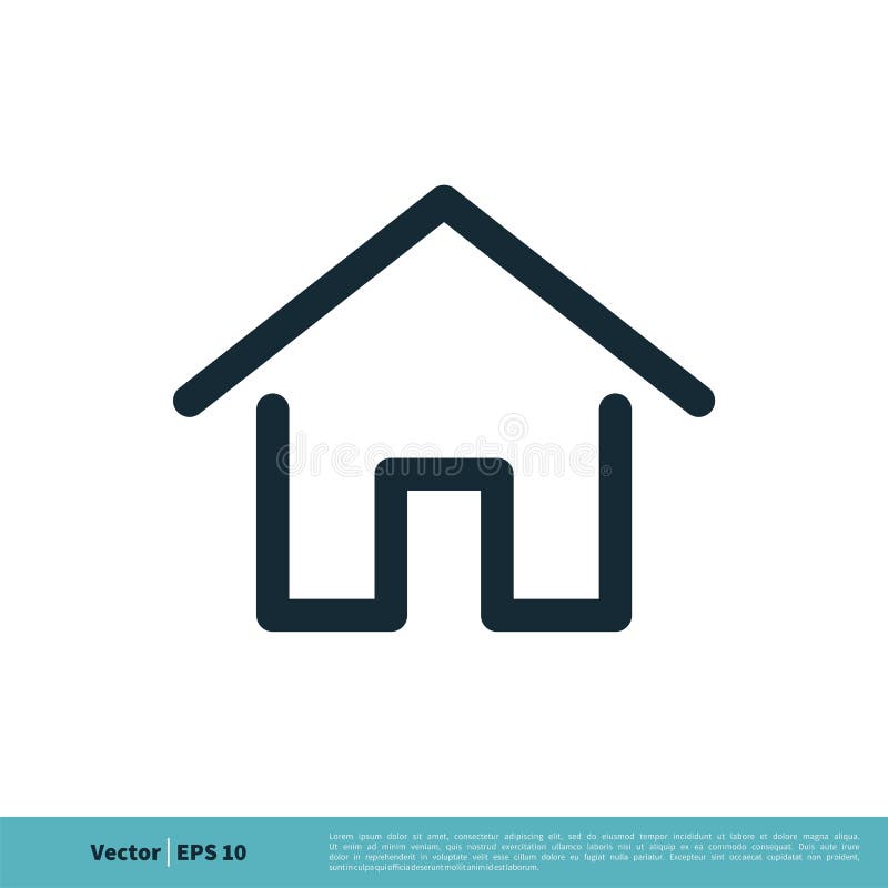 Home Button Icon Vector Logo Template Illustration Design. Vector EPS ...