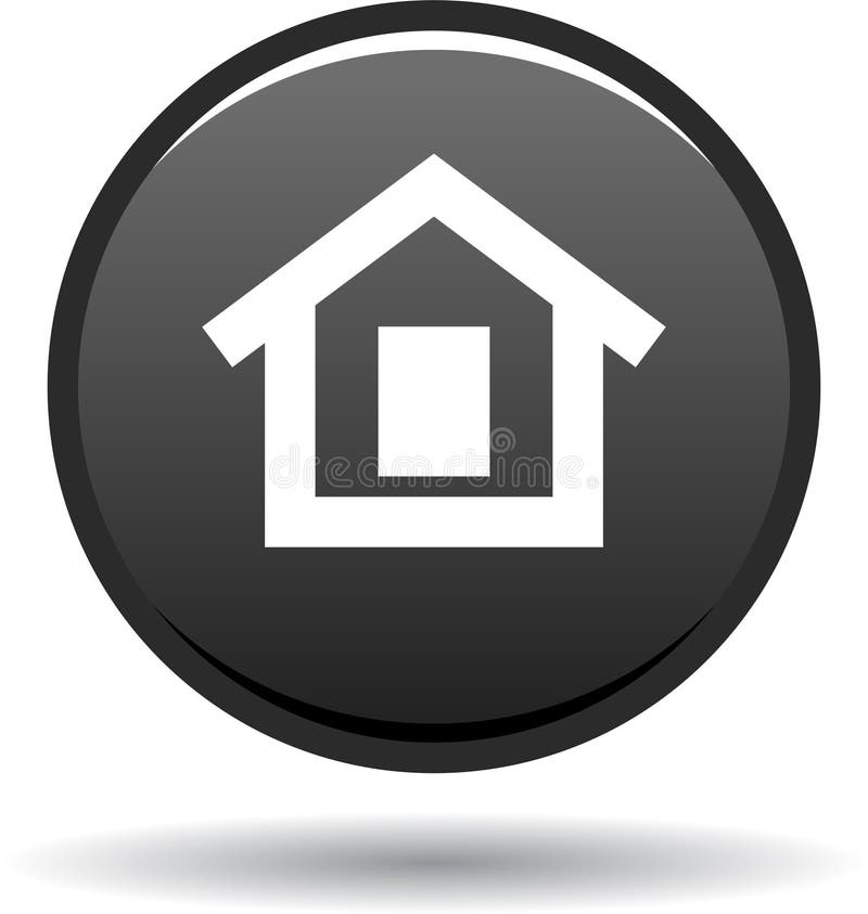 Home button web icon blue stock vector. Illustration of clipart - 118056648