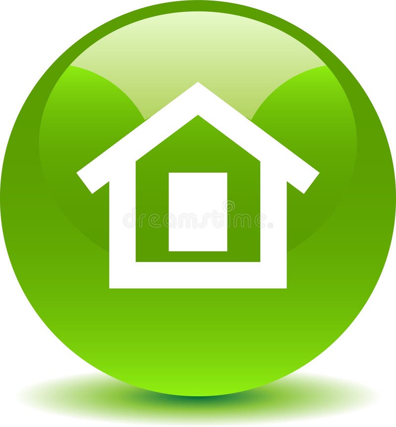 Home button web icon blue stock vector. Illustration of clipart - 118056648