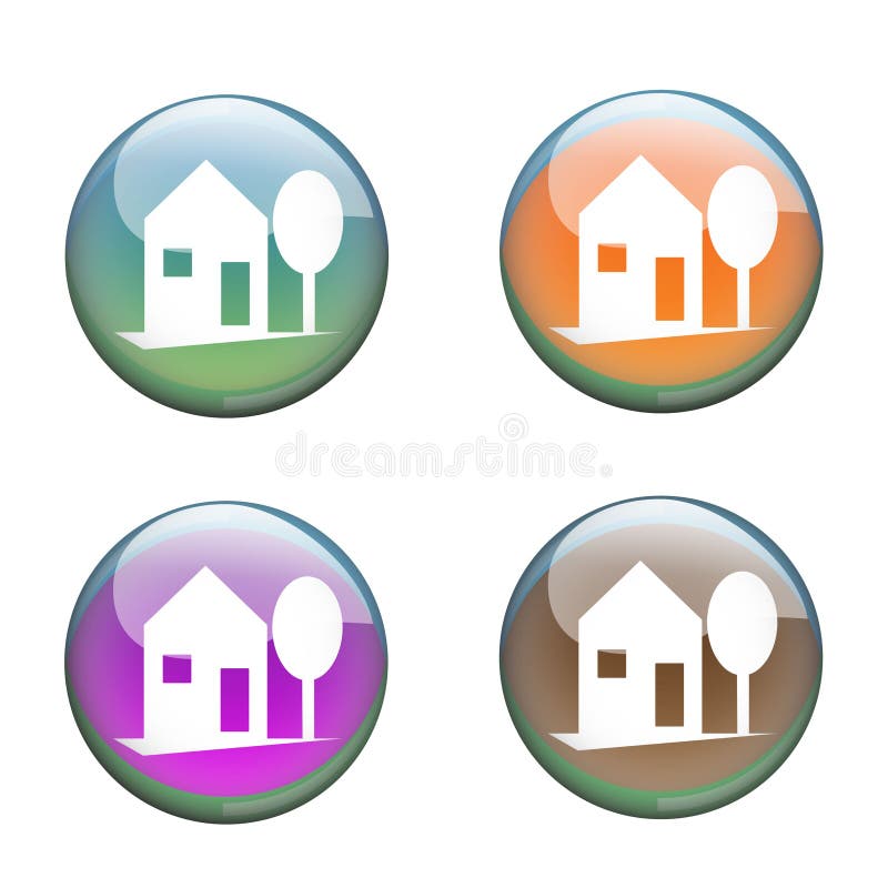 Home buttons stock illustration. Illustration of house - 23715333