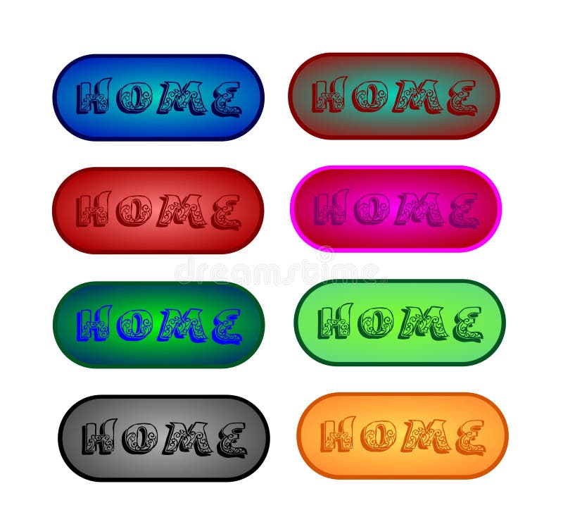 Home buttons stock vector. Illustration of house, diversity - 34300890