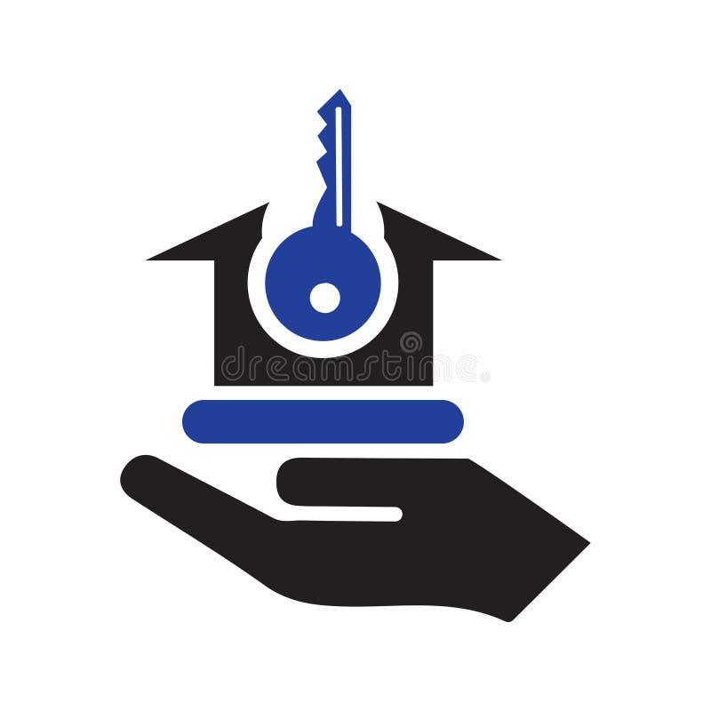 Home Buying Home Key Handover Icon Stock Vector - Illustration of hand ...