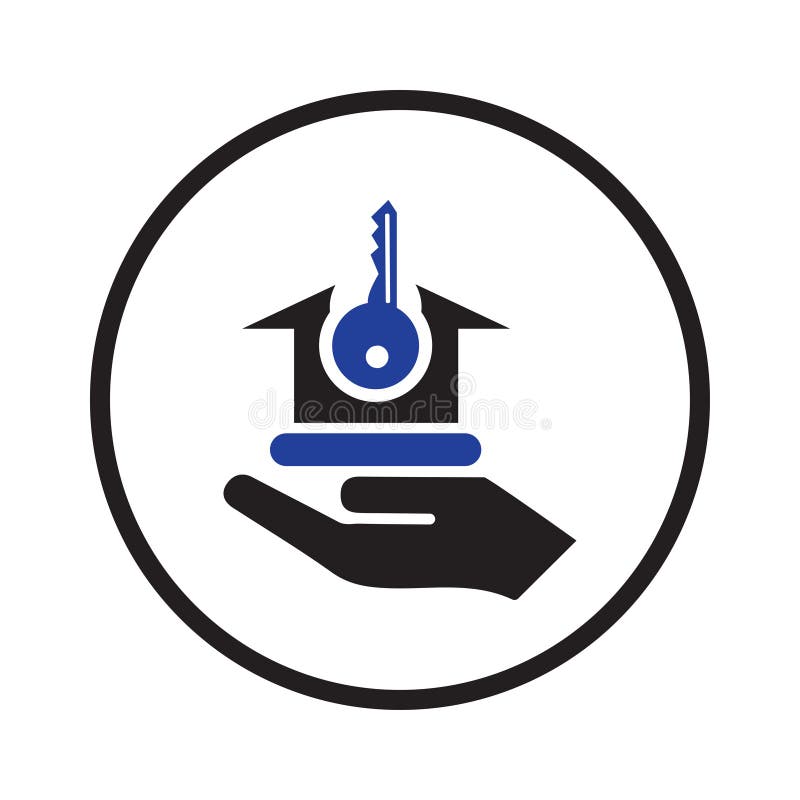 Home Buying Home Key Handover Icon Stock Vector - Illustration of home ...