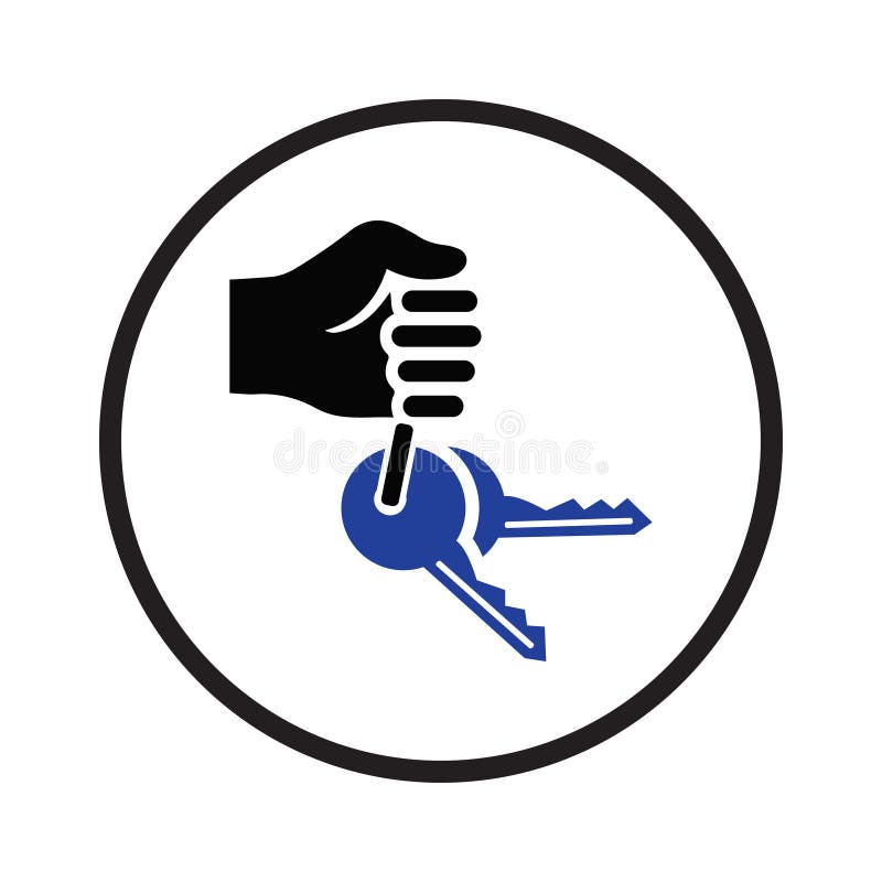 Home Buying Home Key Handover Icon Stock Vector - Illustration of ...