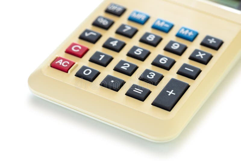 Home calculator on white stock photo. Image of financial - 254742558