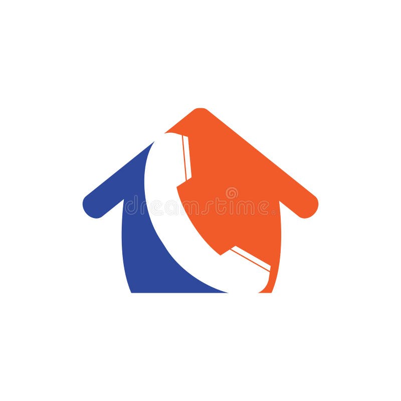 Home Call Logo Design Template. Stock Vector - Illustration of care ...