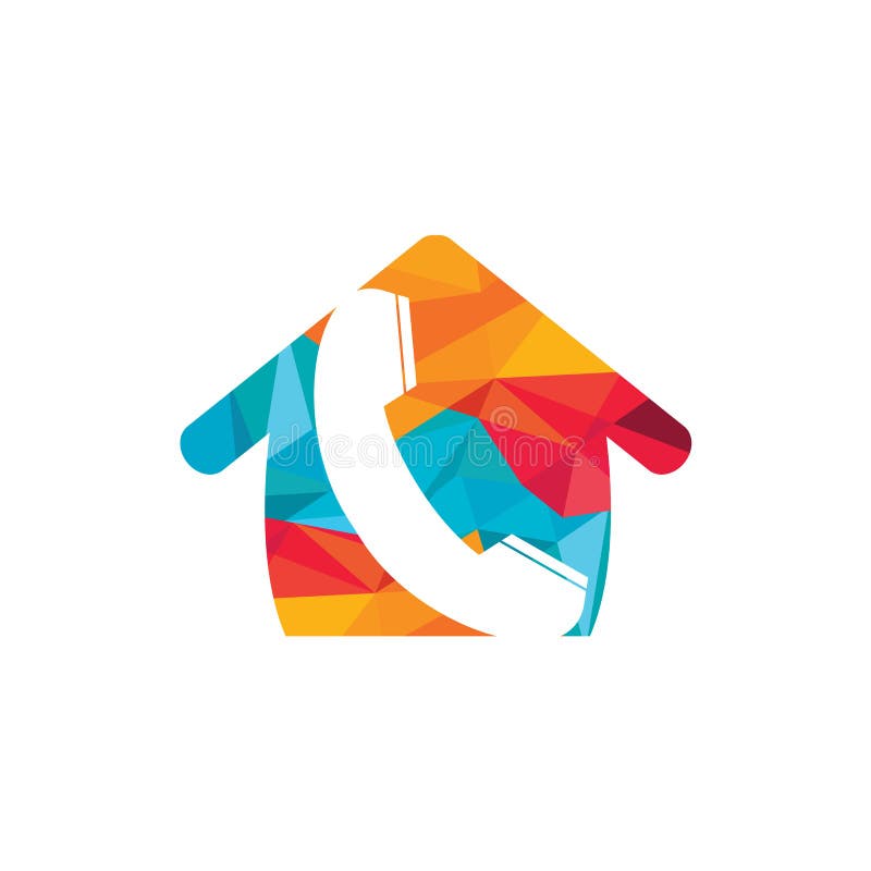 Home Call Logo Design Template. Stock Vector - Illustration of care ...