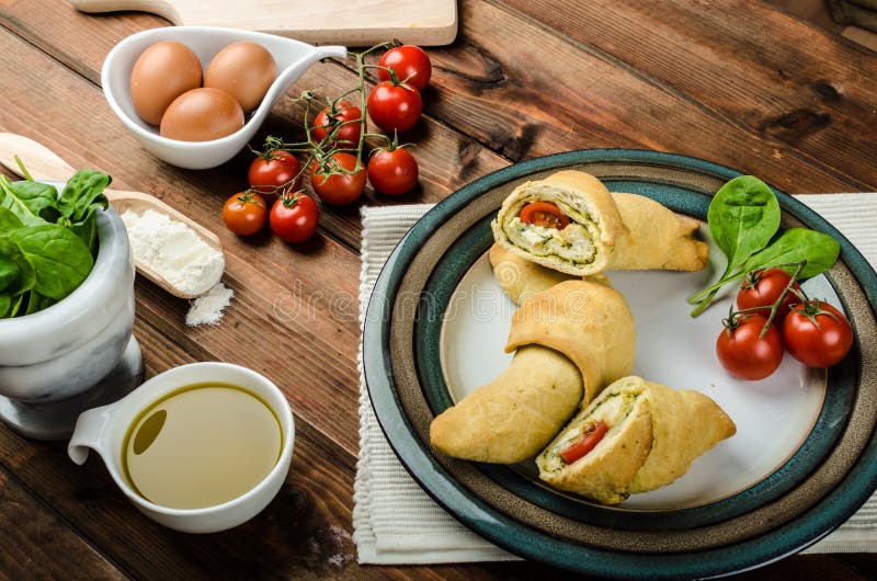 Home calzone rolls stock photo. Image of cooked, isolated - 47827306