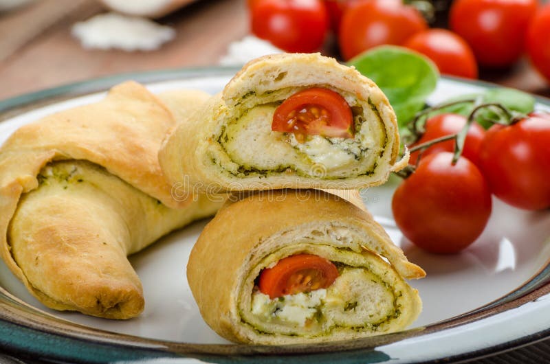 Home calzone rolls stock image. Image of mediterranean - 47826473