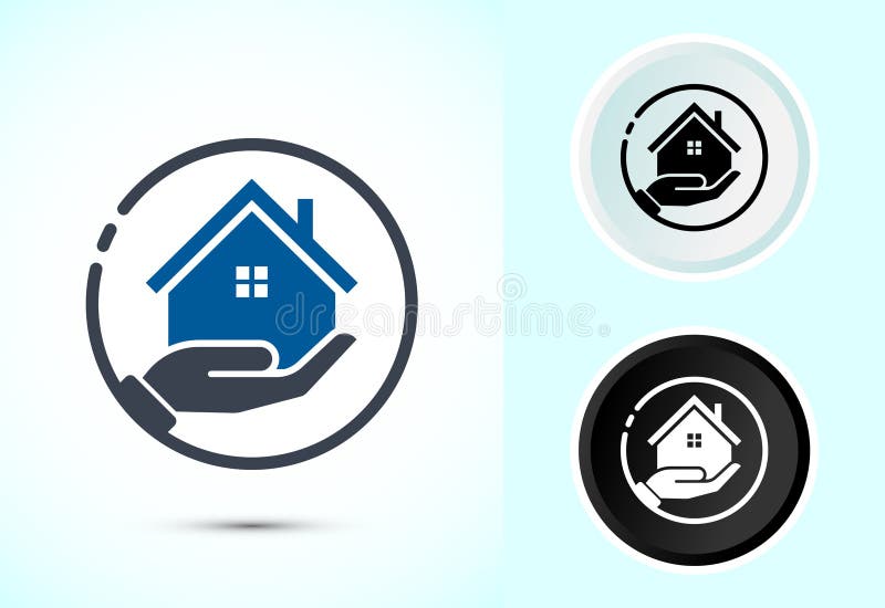 Home Care Icon Design Illustration, House Care Logo Icon Stock Vector ...