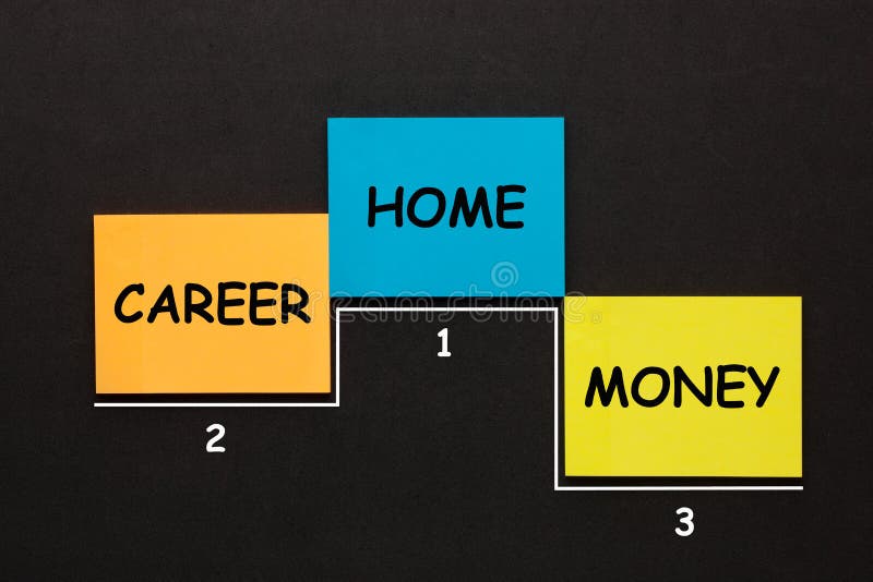 Home Career Money Ranking stock illustration. Illustration of planning ...