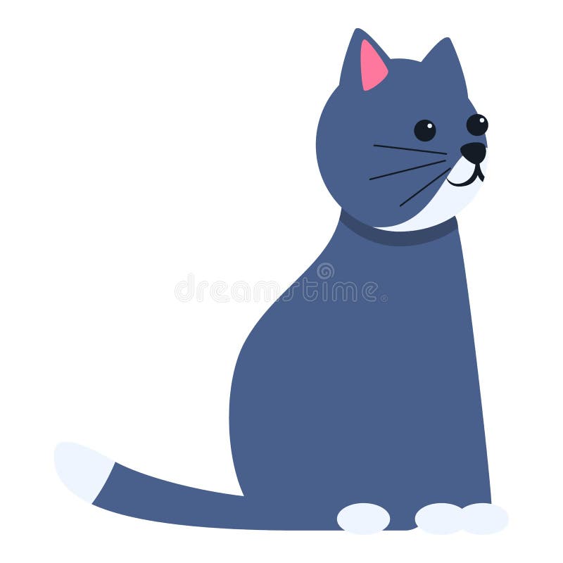 Home Cat Icon, Cartoon Style Stock Vector - Illustration of happy, icon ...