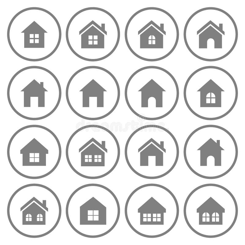 Home Icon Vector Design Symbol Stock Vector - Illustration of building ...