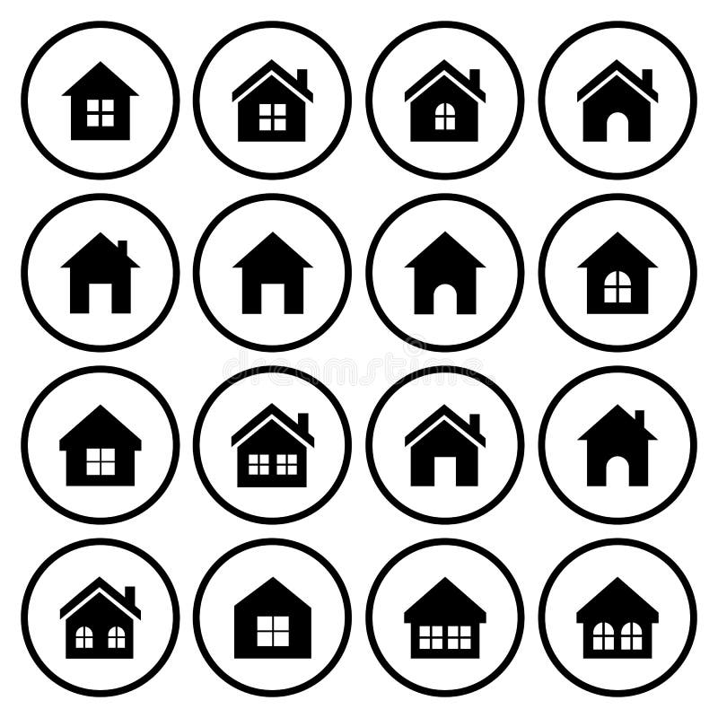 Home Icon Vector Design Symbol Stock Vector - Illustration of block ...