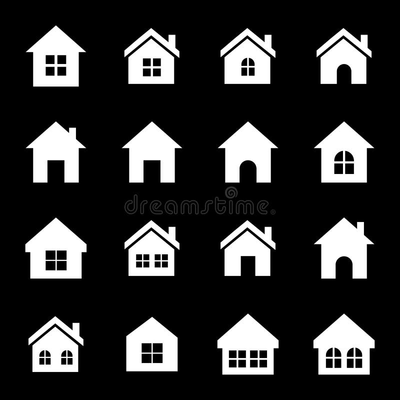 Home Icon Vector Design Symbol Stock Vector - Illustration of block ...