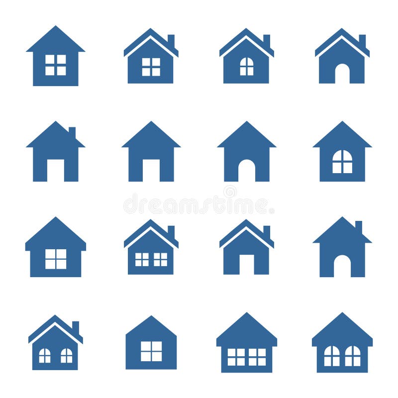 Home Icon Vector Design Symbol Stock Vector - Illustration of block ...