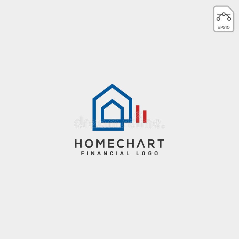 Financial Home, Logo Template Vector Illustration with Business Card ...