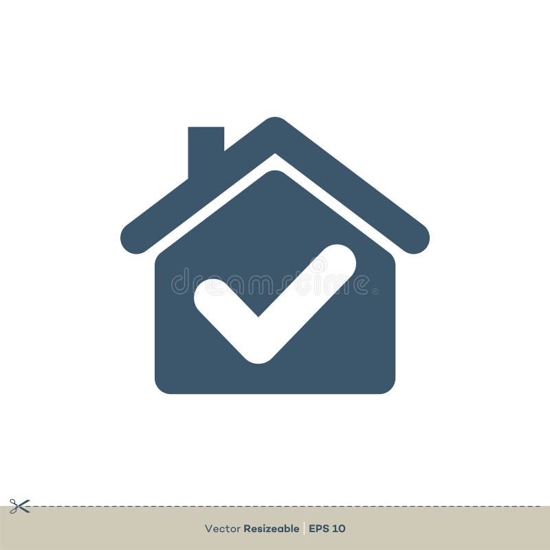 Home Check Mark Vector Logo Template Illustration Design Stock Vector ...