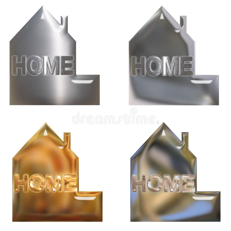 Home Chrome Buttons Or Symbols Picture. Image: 5899246