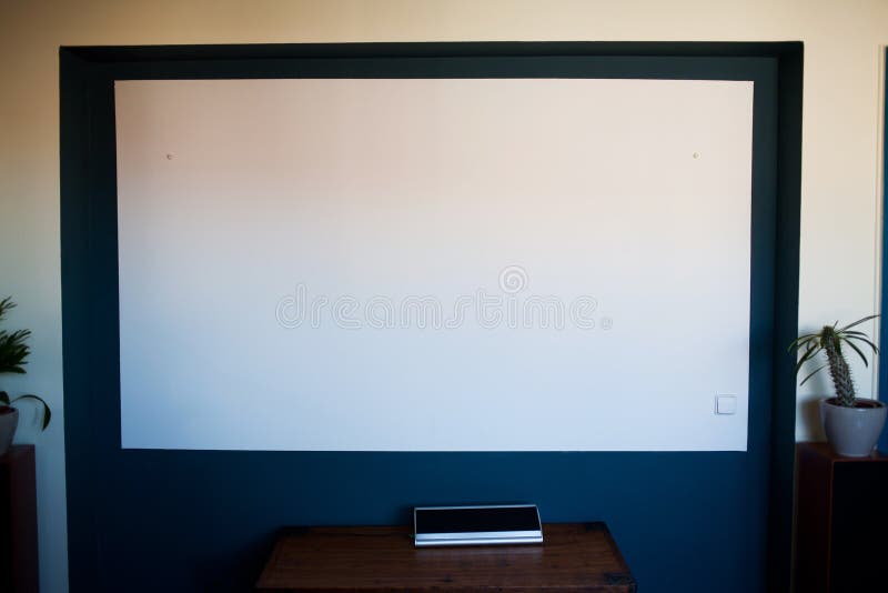 Home Cinema Display on Wall Stock Image - Image of contemporary, movies ...