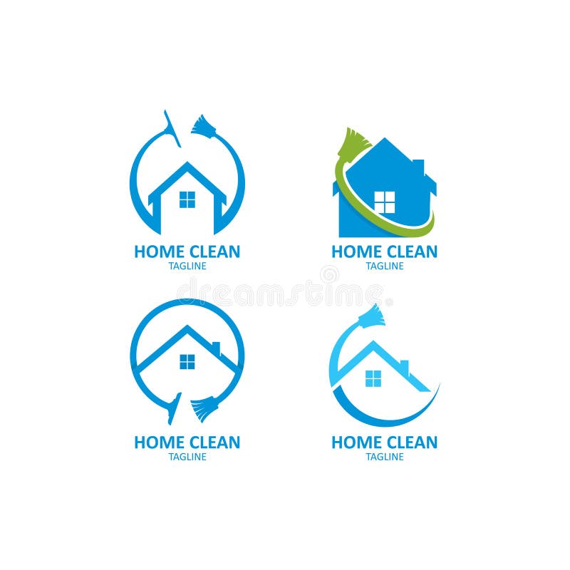 Home Clean Logo Vector Icon,simple Illustration Stock Vector ...