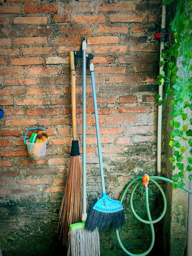 Home Cleaner Set on the Wall Stock Image - Image of iron, house: 196509105