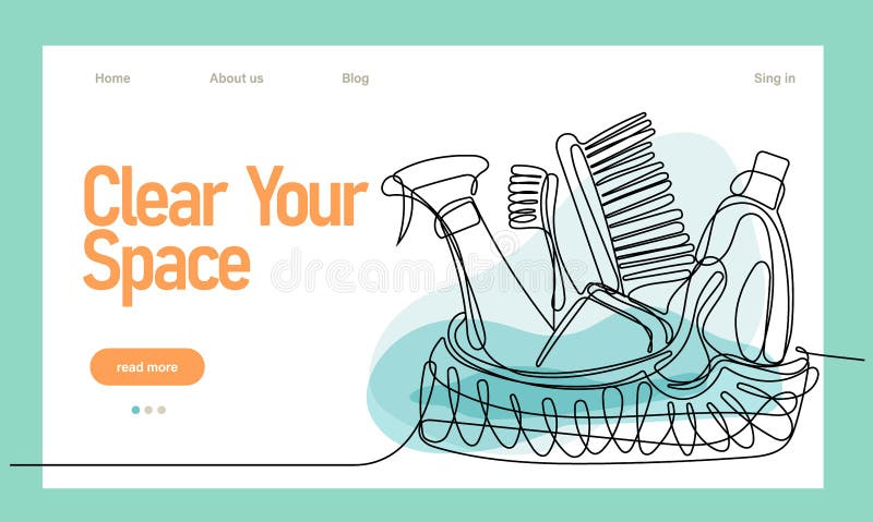 Home Cleaning Service Landing Page Design Concept, Illustration of ...
