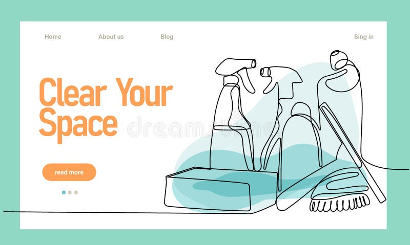 Home Cleaning Service Landing Page Design Concept, Illustration of ...