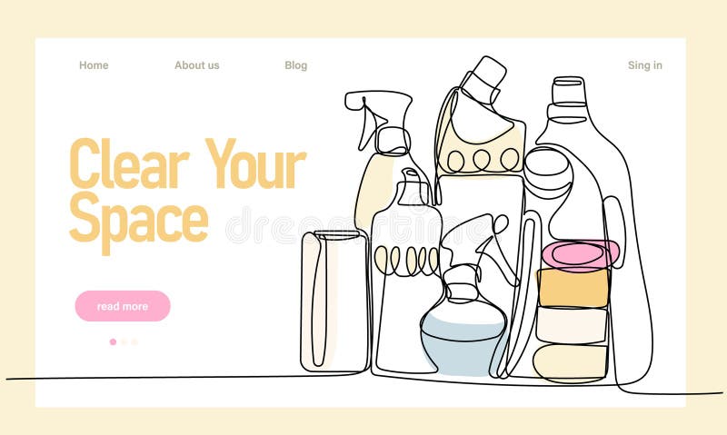 Home Cleaning Service Landing Page Design Concept, Illustration of ...