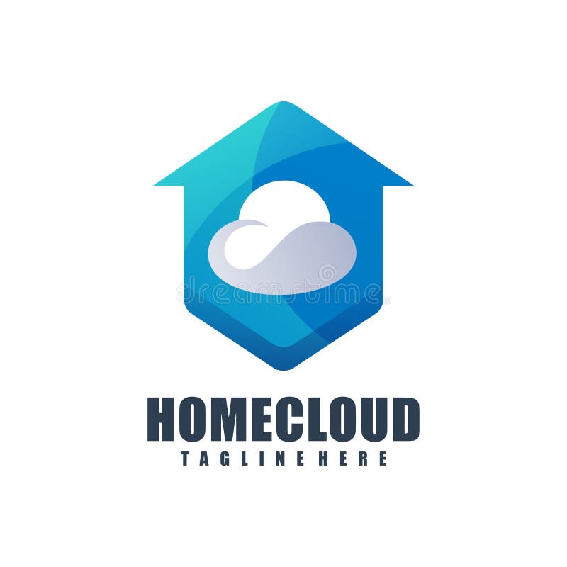 Home cloud colorful logo stock illustration. Illustration of children ...