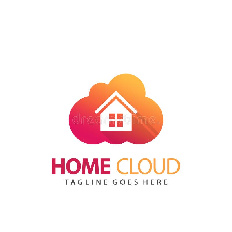 Home Cloud Creative Modern Logo Design Vector Illustration Stock Vector ...