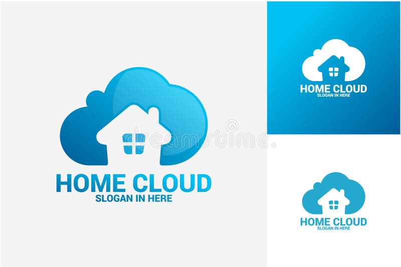 Home Cloud Logo Template Design Stock Vector - Illustration of ...