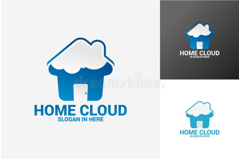 Home Cloud Logo Template Design Stock Illustrations – 1,645 Home Cloud ...