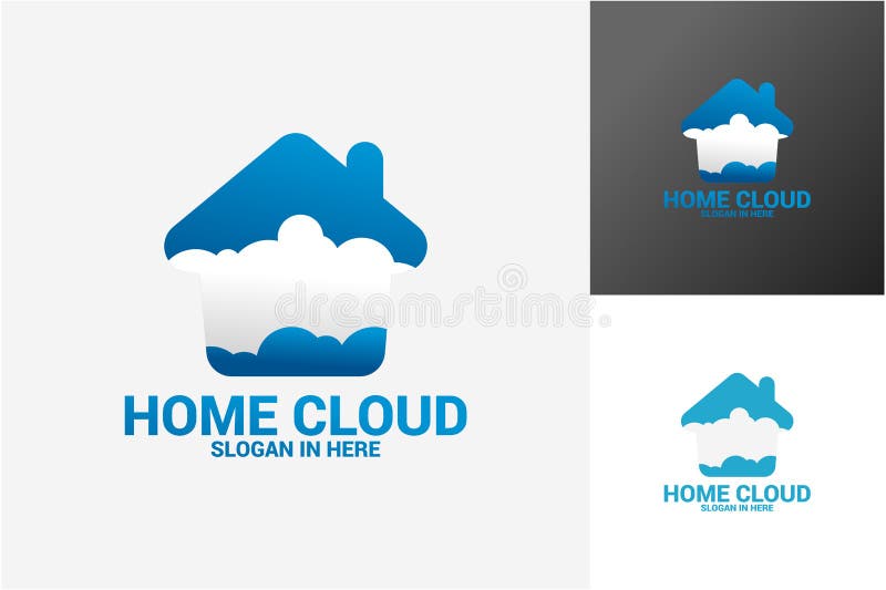 Home Cloud Logo Template Design Stock Illustrations – 1,645 Home Cloud ...
