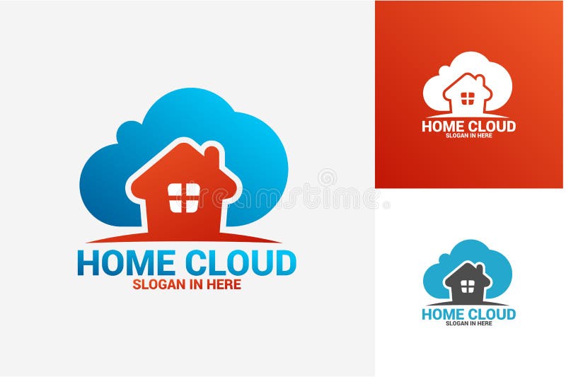 Home Cloud Logo Template Design Stock Illustrations – 1,645 Home Cloud ...