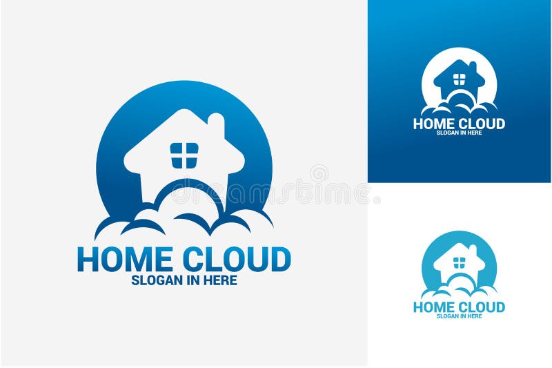 Home Cloud Logo Template Design Stock Illustrations – 1,645 Home Cloud ...