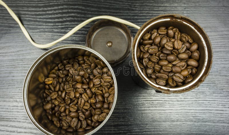 Coffee Grinder Prepared for Grinding Grain. Stock Photo - Image of ...