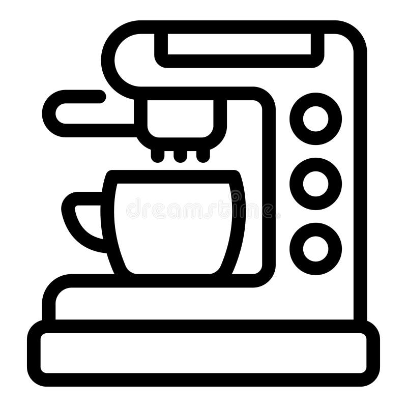 Home Coffee Machine Icon Outline Vector. Exercise Day Stock ...