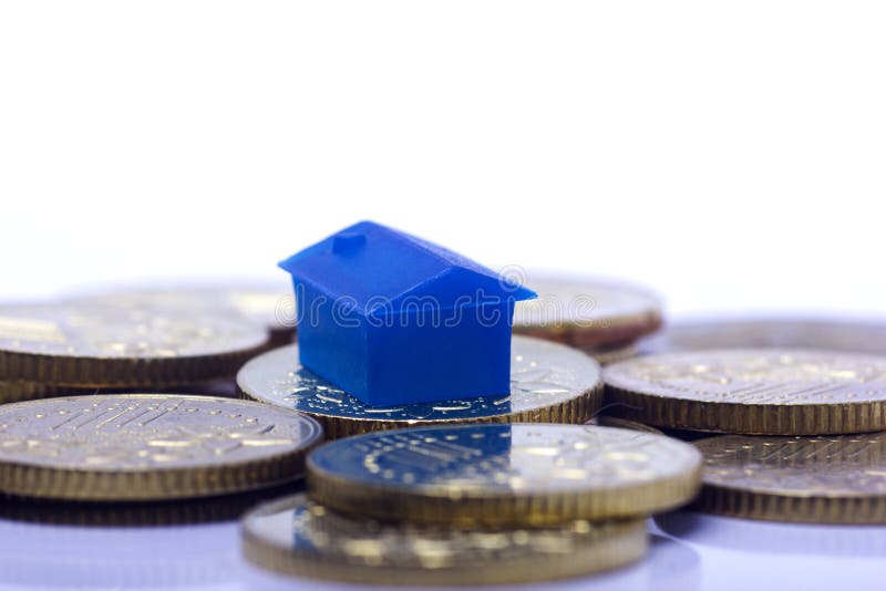 Home with coin isolated stock photo. Image of isolation - 40060730