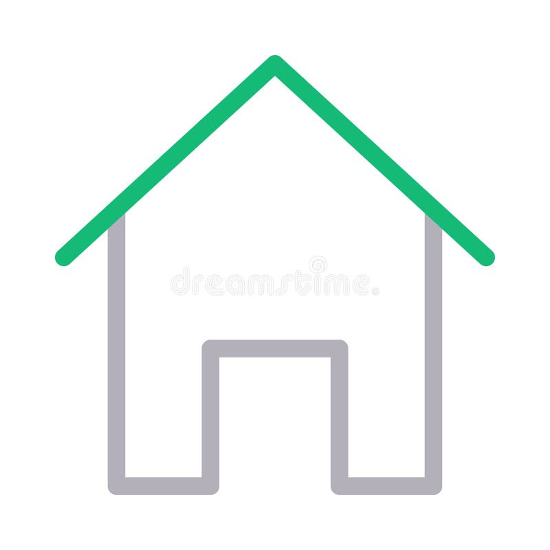 Home Colour Line Vector Icon Stock Vector - Illustration of background ...