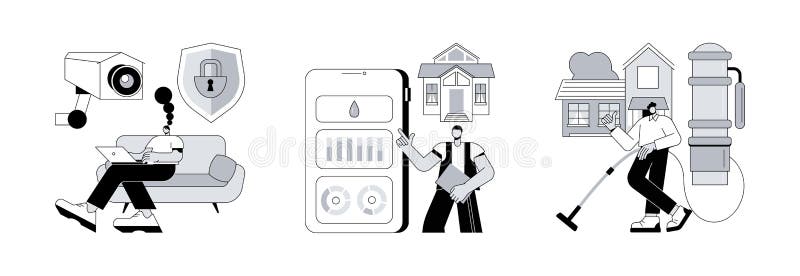 Home Comfort and Security Abstract Concept Vector Illustrations. Stock ...