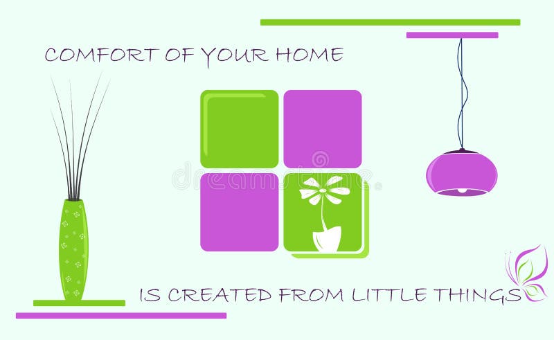 Home Comfort, Vector Illustration Stock Vector - Illustration of ...